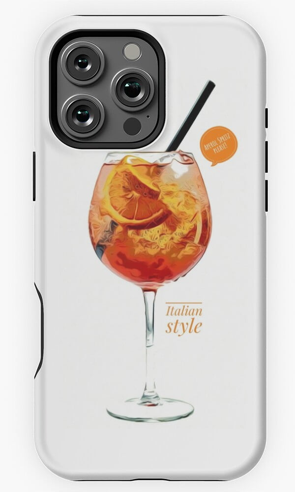 Aperol Spritz Cocktail Art Phone Case Compatible with iPhone 11 to 16 ...