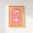 Aperol Spritz Cocktail Poster Cute Pink Orange Bar Art Kitchen Wall ...