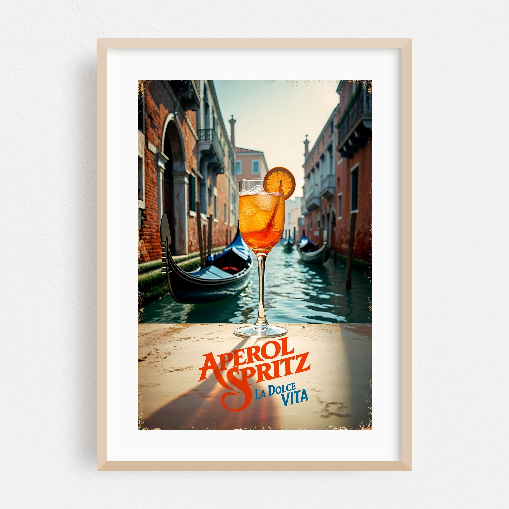 Aperol Spritz Cocktail Poster: Vintage Venetian Charm - Veneto Italy ...