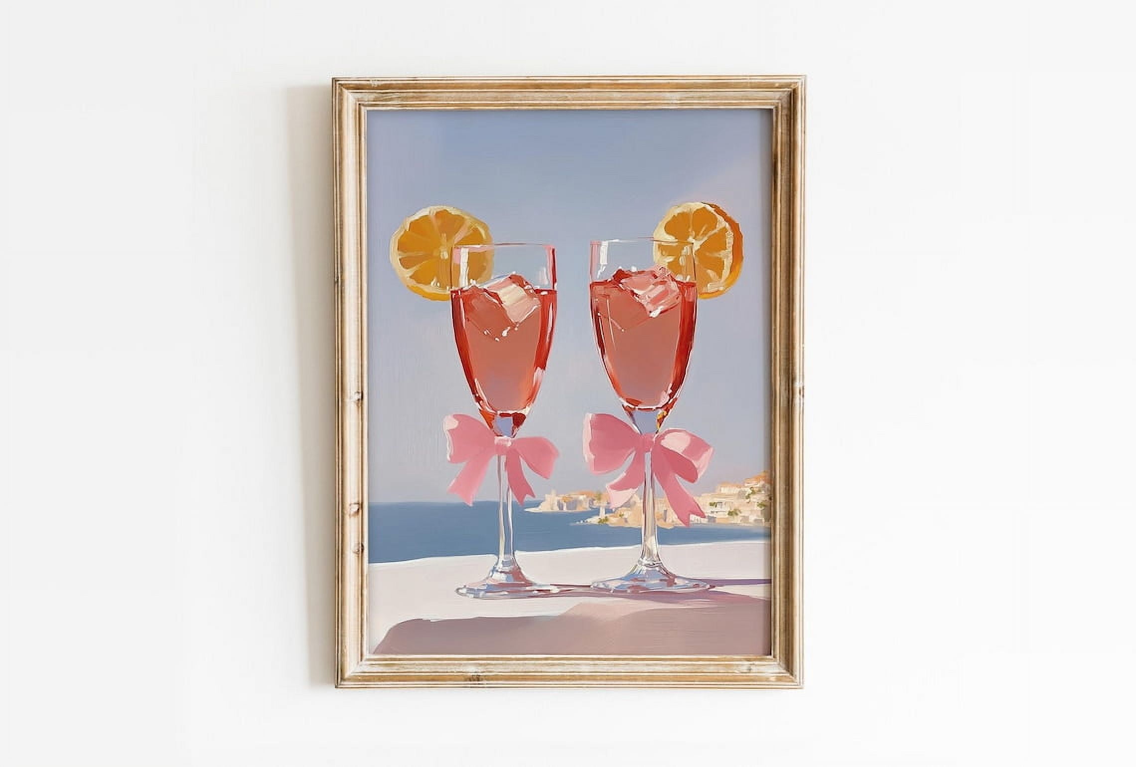Aperol Spritz Cocktail Wall Art, Trendy Summer Drink Print, Girly ...