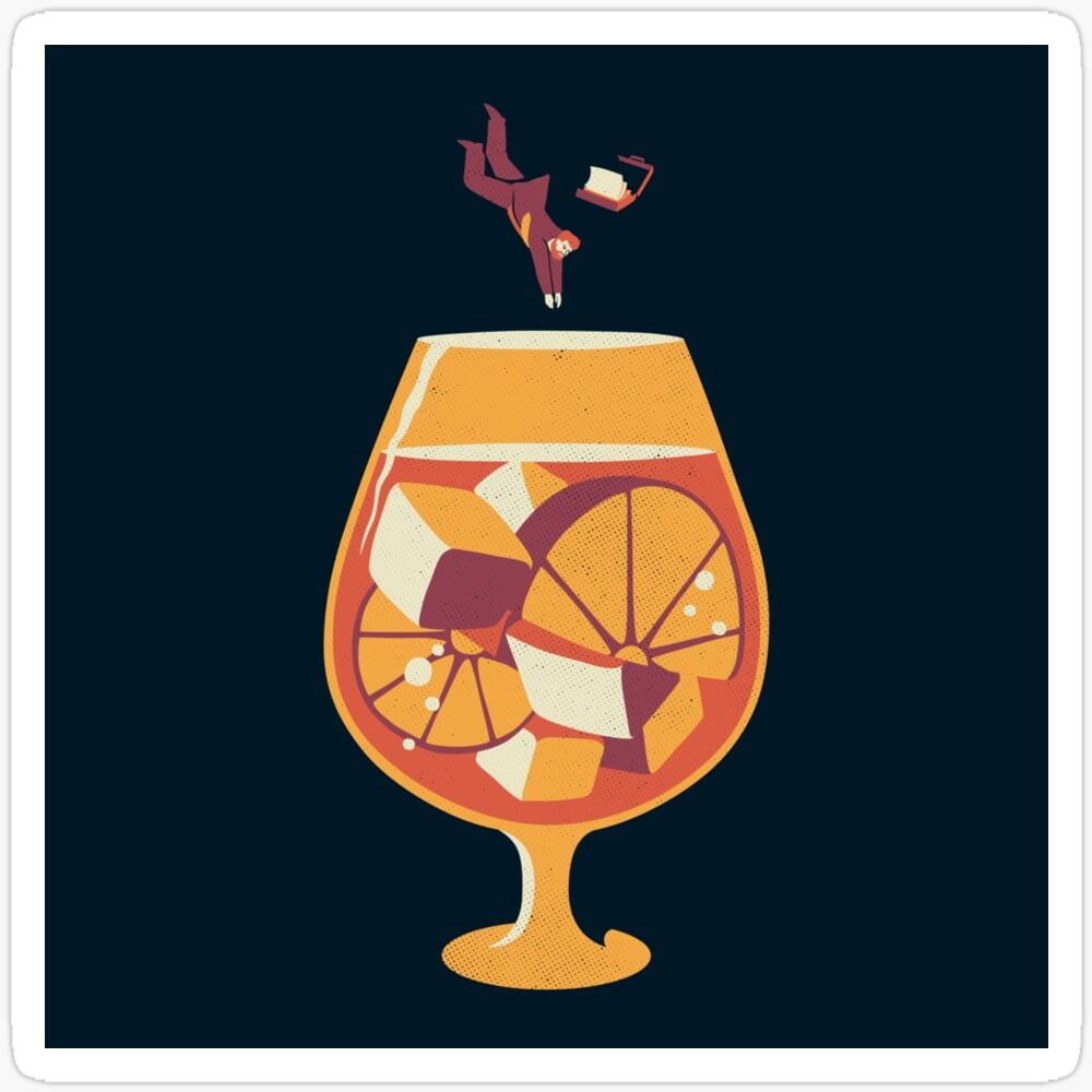 Aperol Spritz Dive In Summer Design Ceo Sticker Phone Decal Water ...