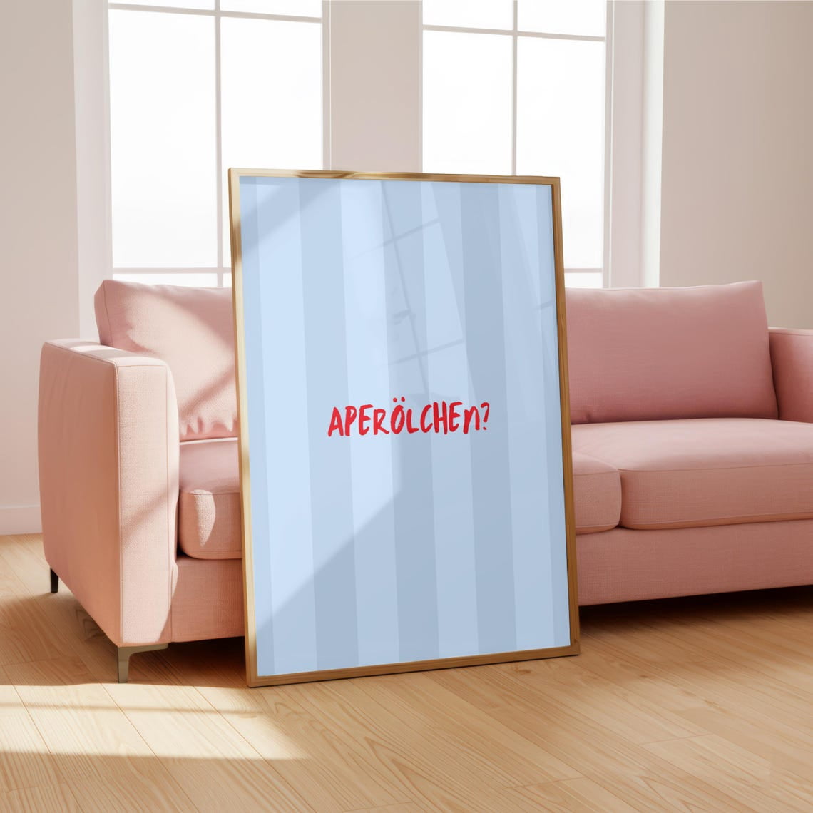 Aperol Spritz Dopamine Decor Striped Pastel Minimalist Illustration ...