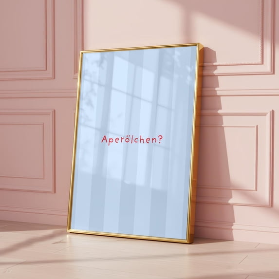 Aperol Spritz Dopamine Decor Striped Pastel Minimalist Illustration ...