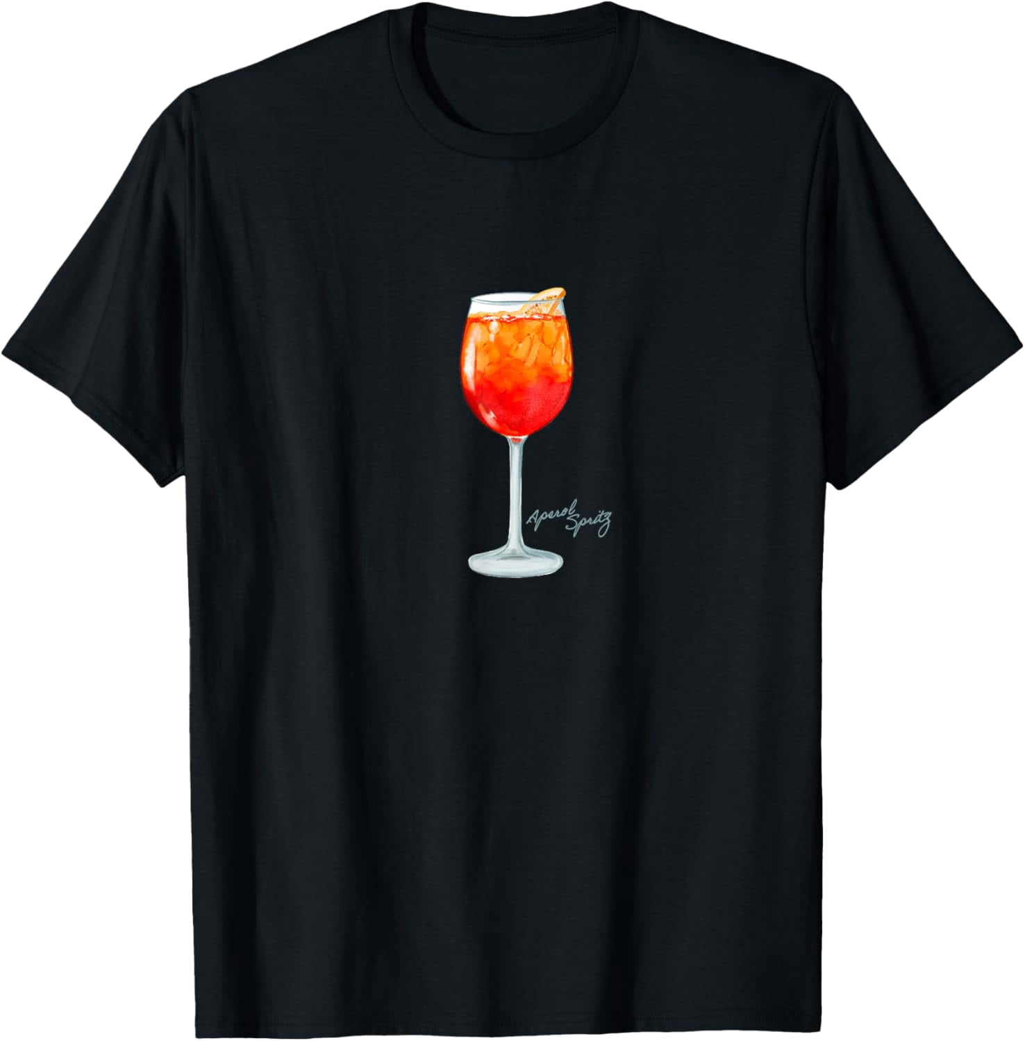 Aperol Spritz Italian Cocktail Elegant Portrait Vintage T-Shirt men and ...