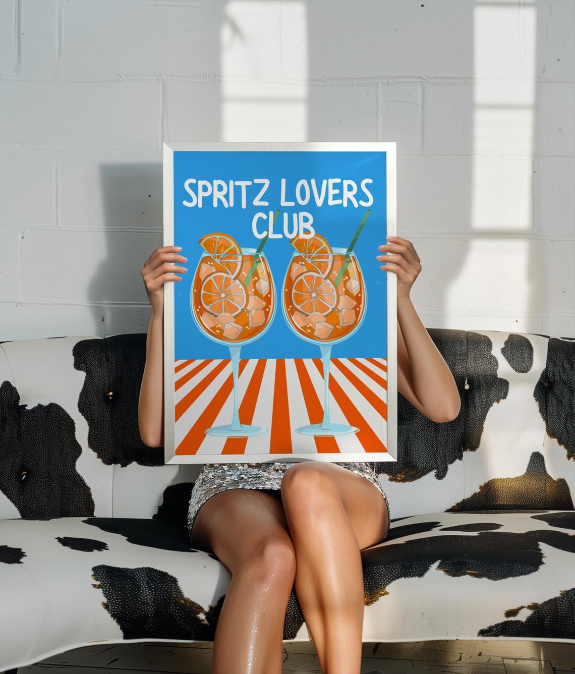 Aperol Spritz Lovers Club Wall Art Retro Bar Decor Unframed Paper Print ...