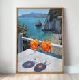 Aperol Spritz Mediterranean Beach Bar Print, Unframed Paper Poster ...