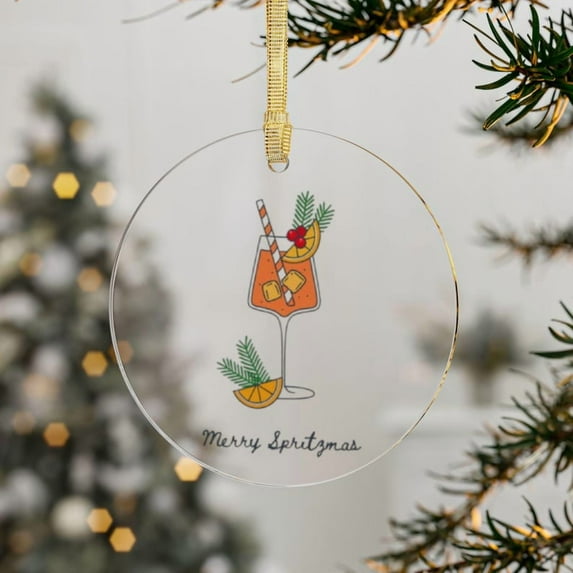Aperol Spritz Ornament – Merry Spritzmas Acrylic Cocktail Holiday Decor ...