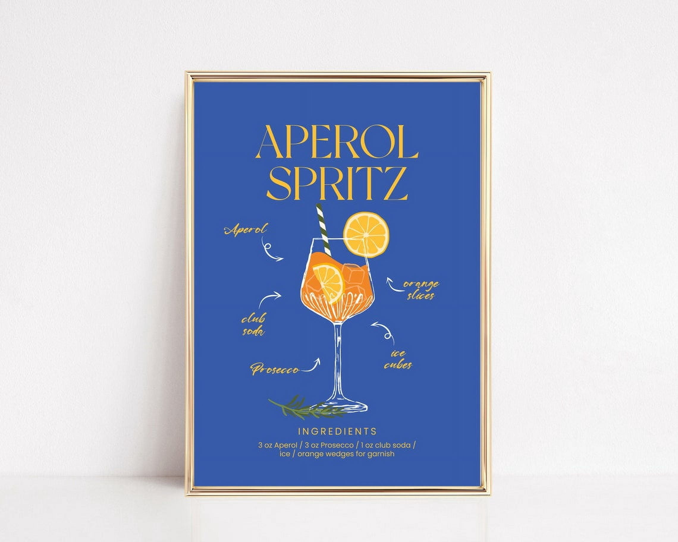 Aperol Spritz Poster Bar Cart Decor Aperol Spritz Print Kitchen Decor ...