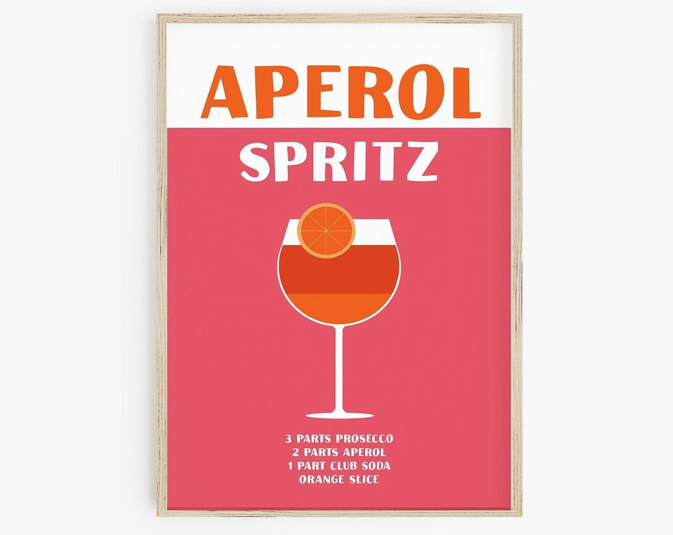 Aperol Spritz Poster, Cocktail Art Print, Alcohol Wall Art, Maximalist ...
