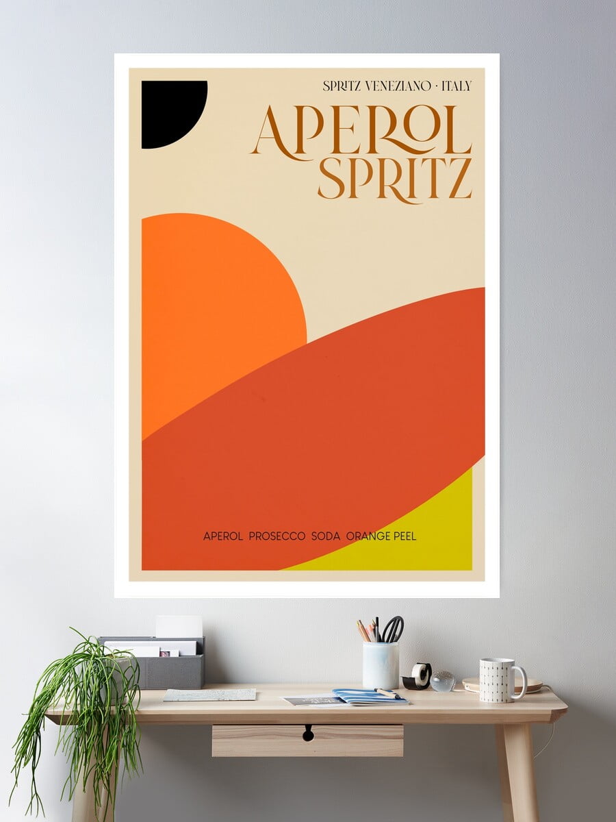 Aperol Spritz Poster Wall Art, Modern Wall Decor For Living Room ...