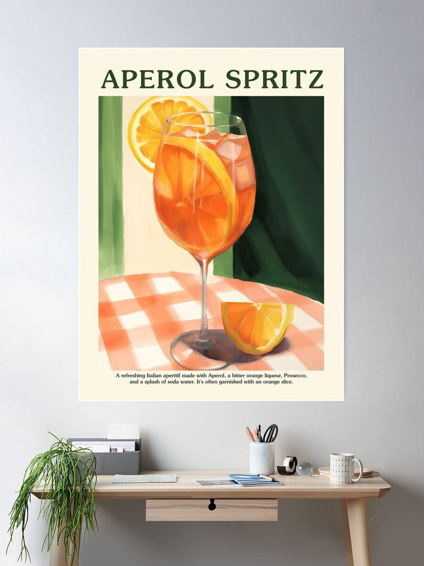 Aperol Spritz Poster Wall Art, Modern Wall Decor For Living Room ...