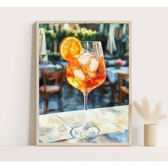 Aperol Spritz Print Italian Cocktail Wall Artaperitivo Poster Summer ...