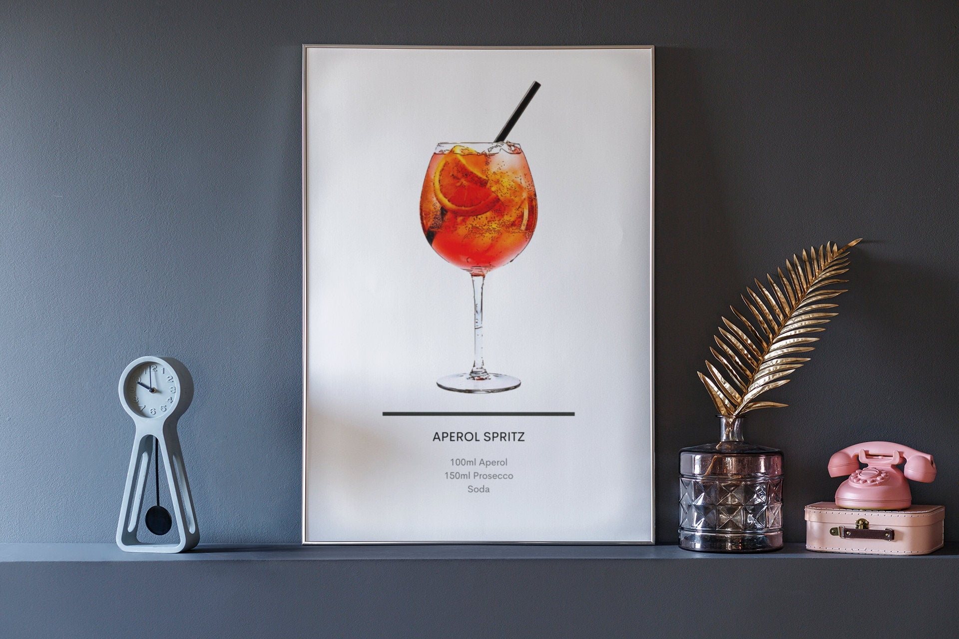 Aperol Spritz Print, Set of 3 Cocktail Prints, Wall Art, Bar Decor ...