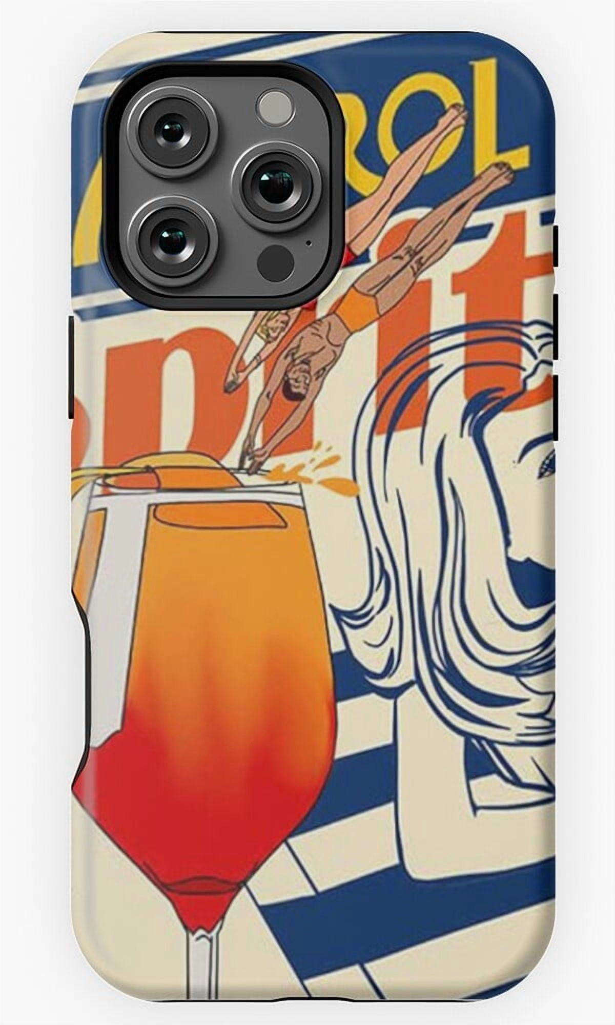Aperol Spritz Summer Cocktail Drink Art iPhone 11–16 Pro Max Compatible ...