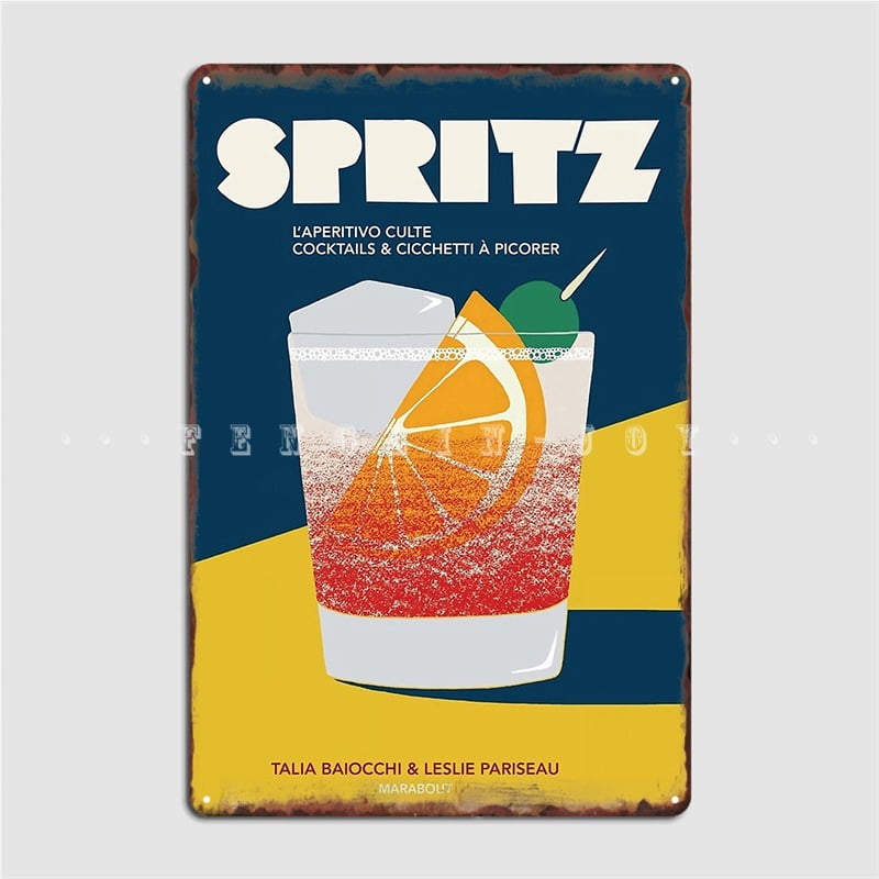 Aperol Spritz Vintage Metal Sign Club Party Plaques Design Bar Cave Tin ...