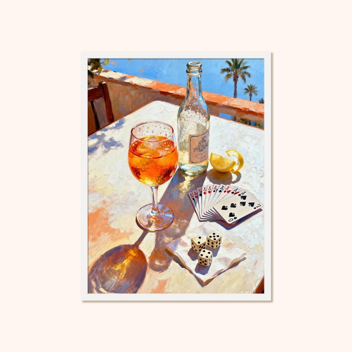 Aperol Spritz Wall Art, Coastal Italian Cocktail Poster For Kitchen Or ...
