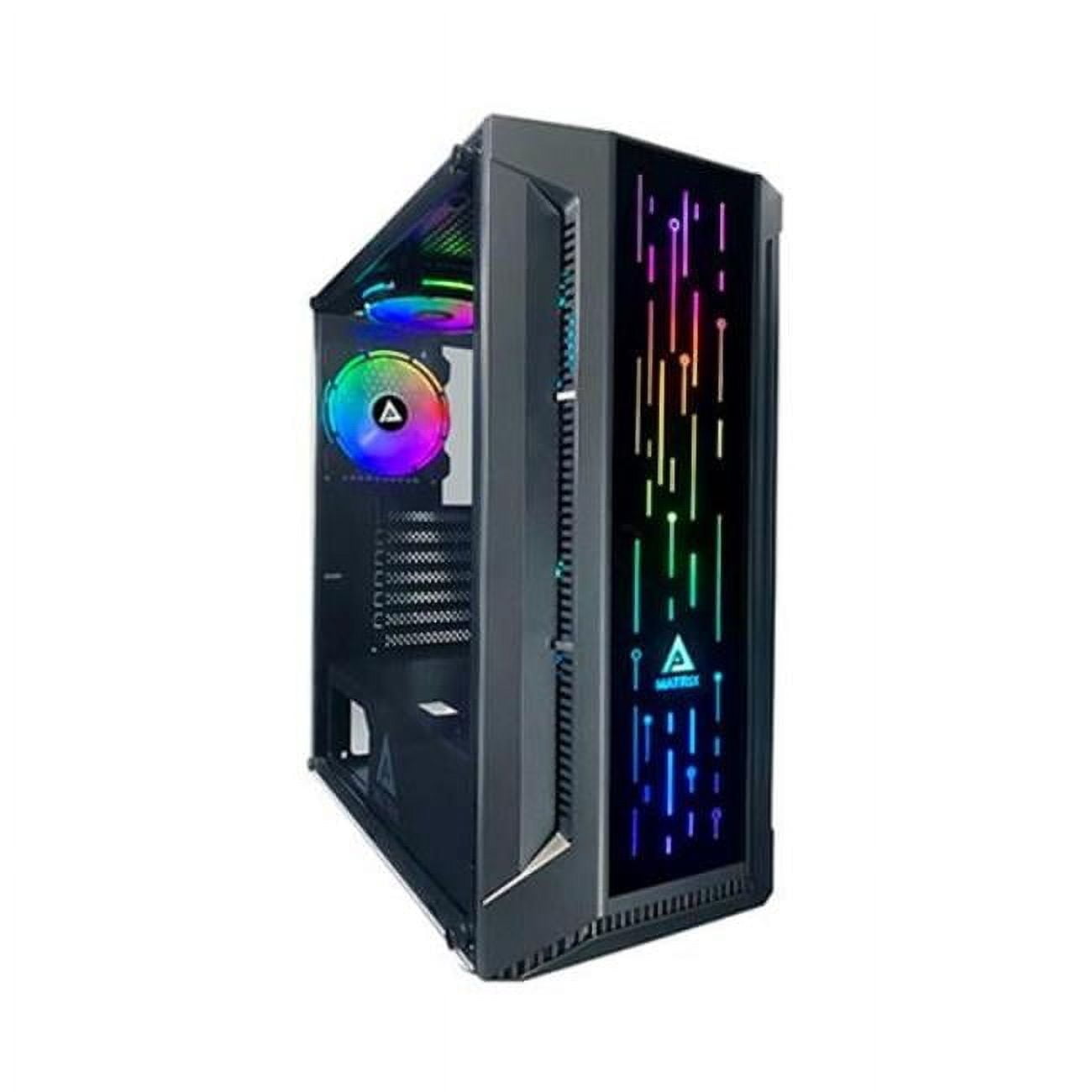 Apevia MatrixBK ATX Mid Tower Case with 1 x Tempered Glass Window Top ...