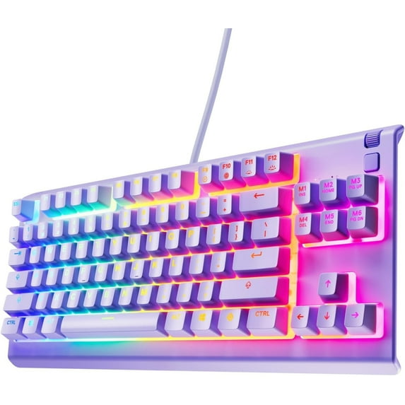 Apex 3 TKL Lavender RGB Gaming Keyboard, Tenkeyless Compact Form Factor ...
