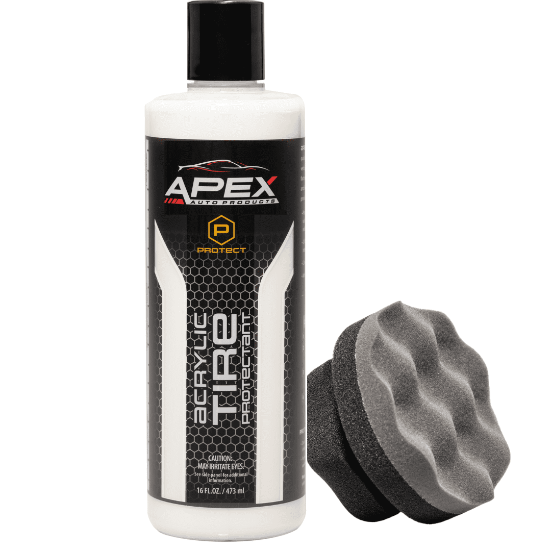Apex Auto Products Acrylic Tire Shine & Protectant 16 fl oz with Foam ...