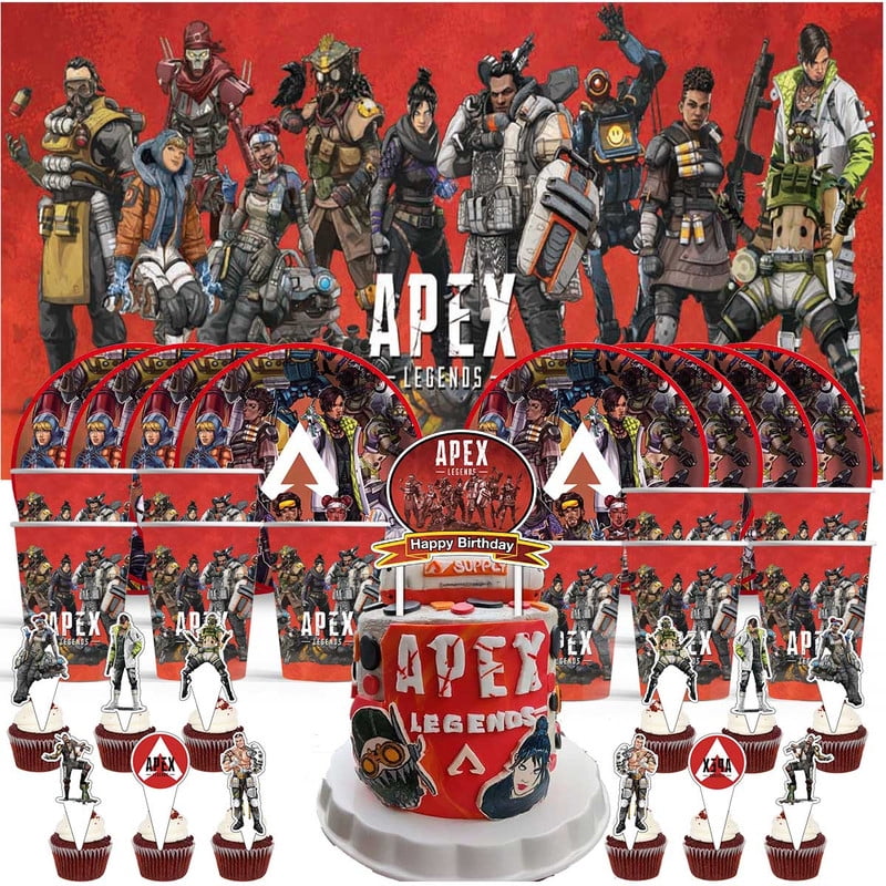 Apex Decor Backdrop Plates Birthday Cups Party Supplies Fans ...