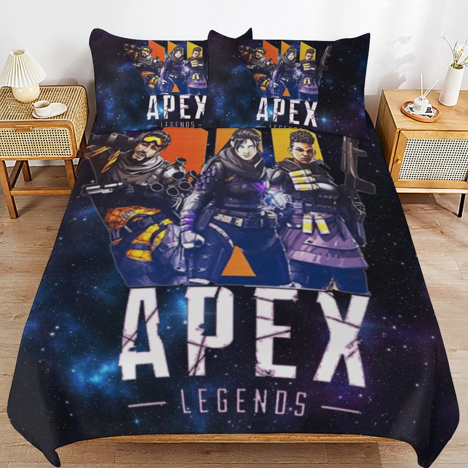 Apex Legends 3 Pieces Bedding Set 3D Printed Lightweight Bed Quilt Set Comforter Cover Set for ...
