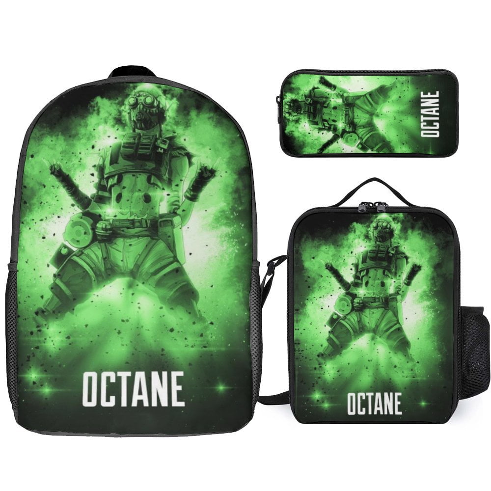Apex Legends Backpack 3 Piece Set Travel Daypack Combination, Back to ...