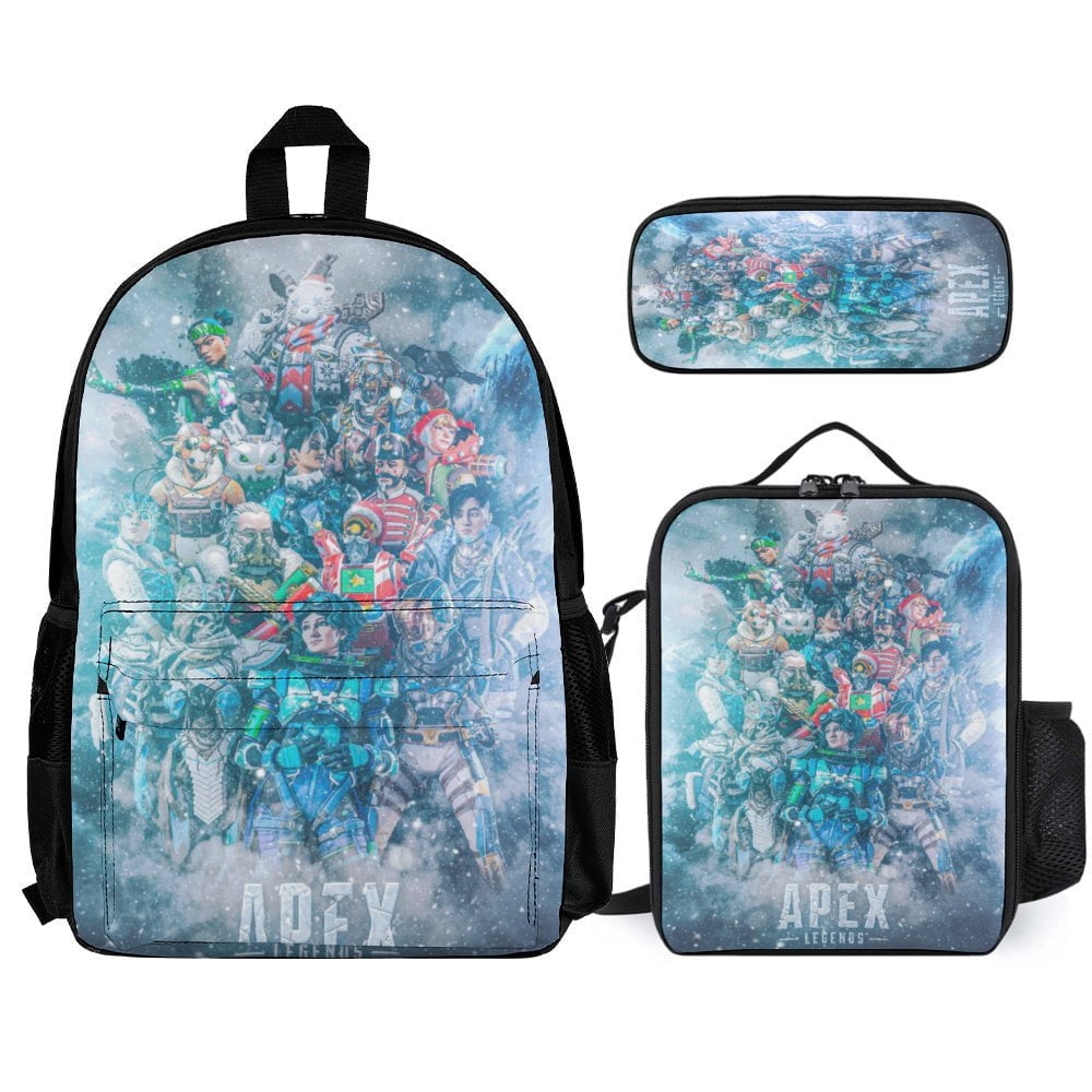 Apex Legends Backpacks 3 Piece Set Bookbag with Lunch Bag And Pencil ...