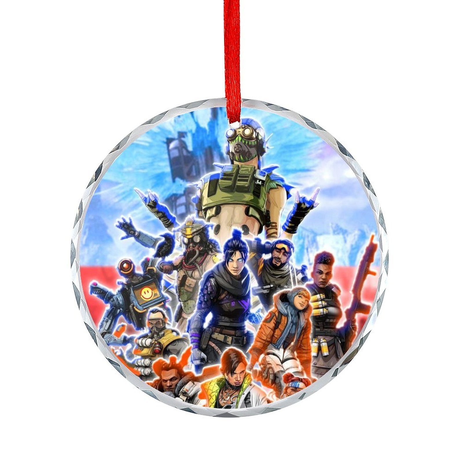 Apex Legends Christmas Round Ornament Glass Circular Pendant Smooth ...