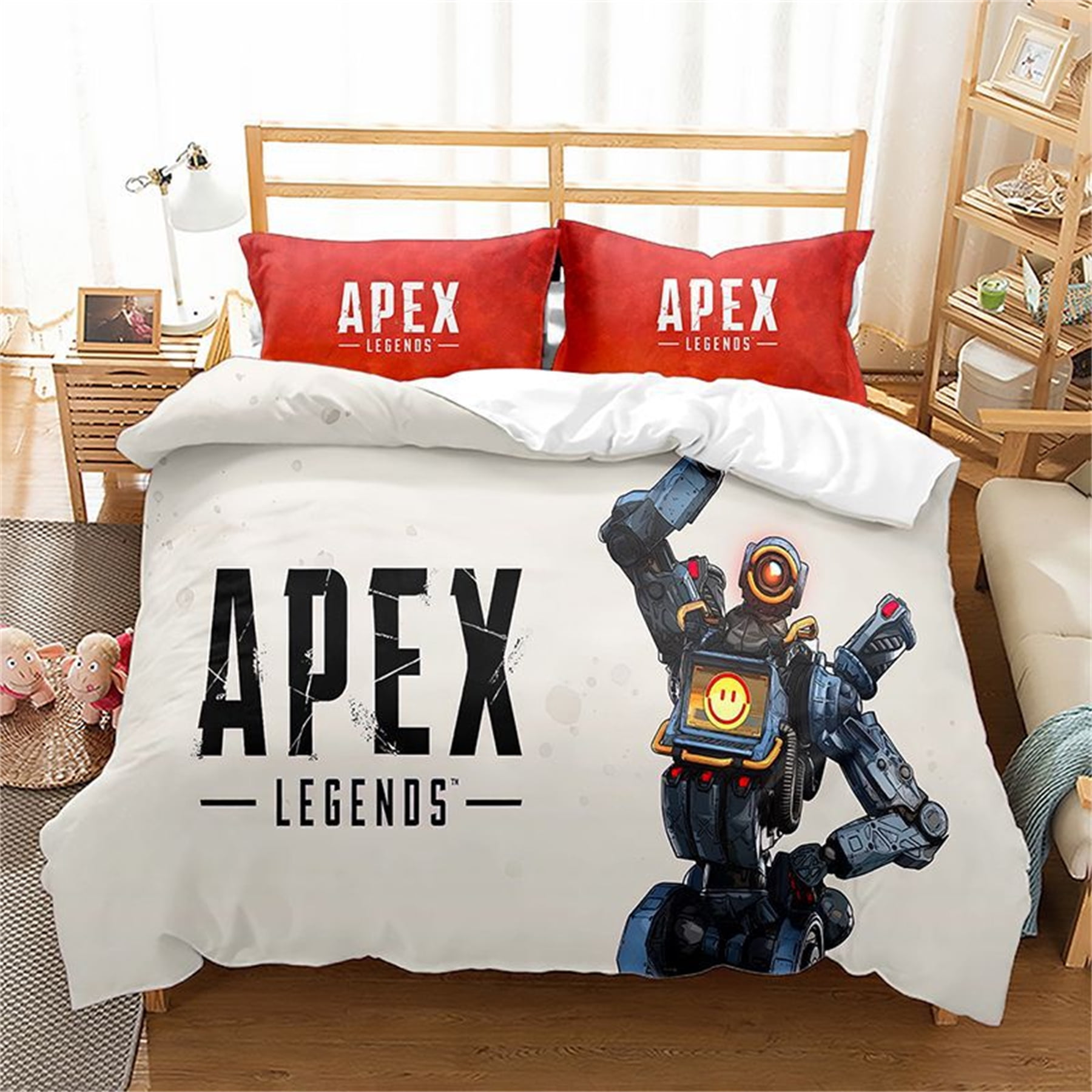 Apex Legends Duvet Cover Set 3 Pieces Super Soft Comfortable Bedding Set Full Size Lightweight ...