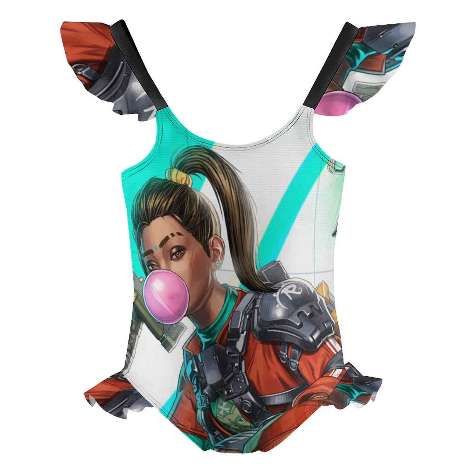 Apex Legends Girls Swimsuit Ruffle One-piece Beachwear Kids Cute ...