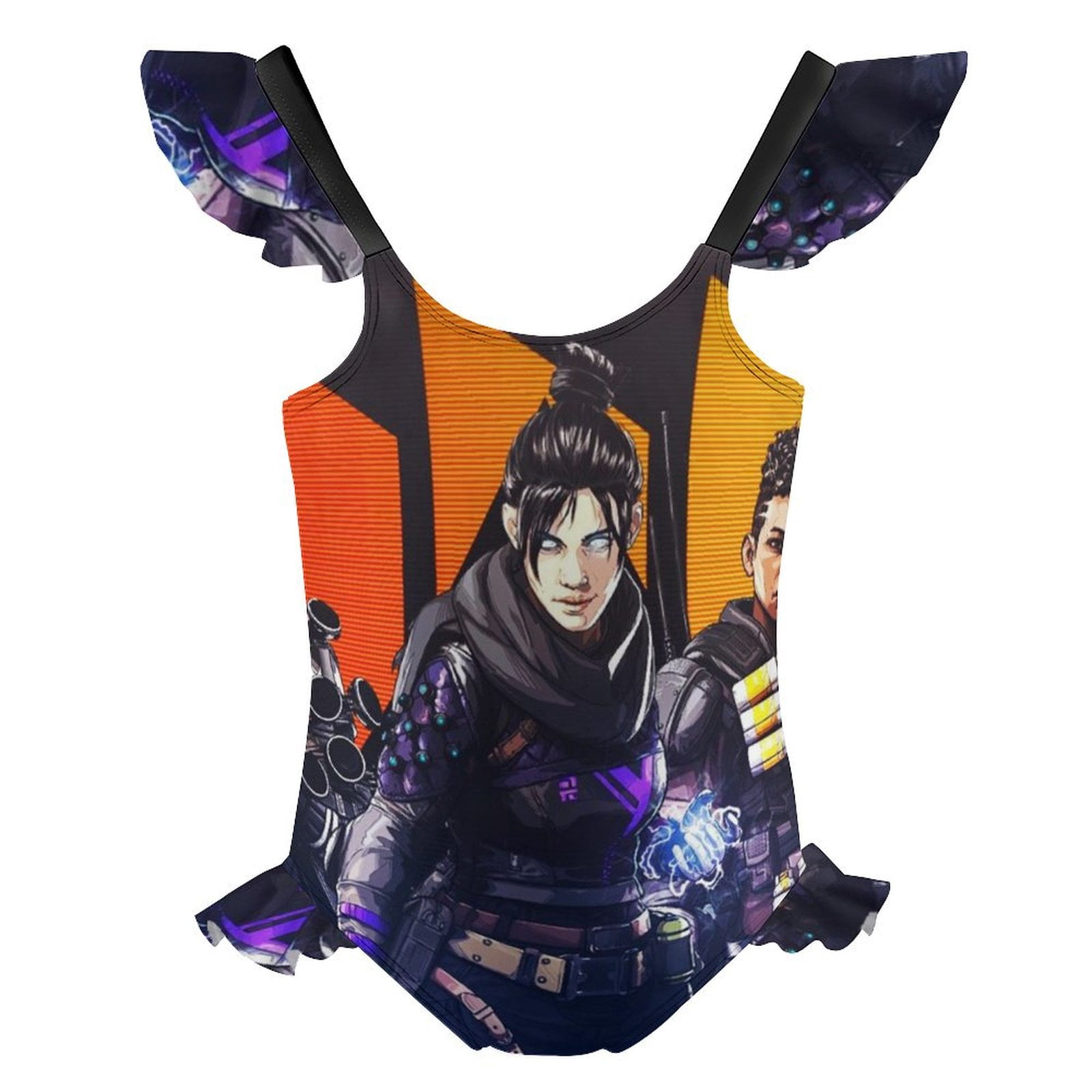 Apex Legends Girls Swimsuit Ruffle One-piece Beachwear Kids Cute ...