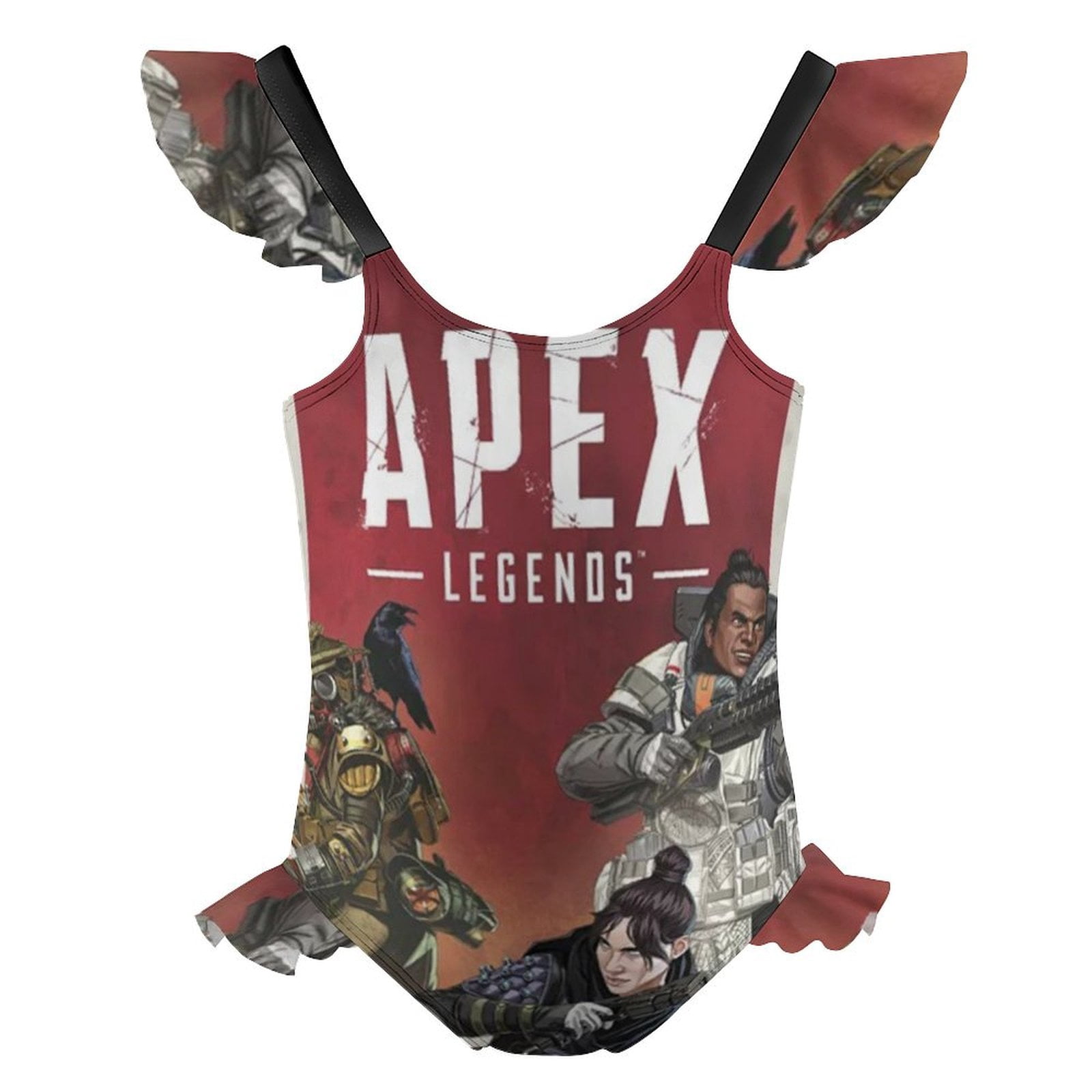 Apex Legends Girls Swimsuit Ruffle One-piece Beachwear Kids Cute ...