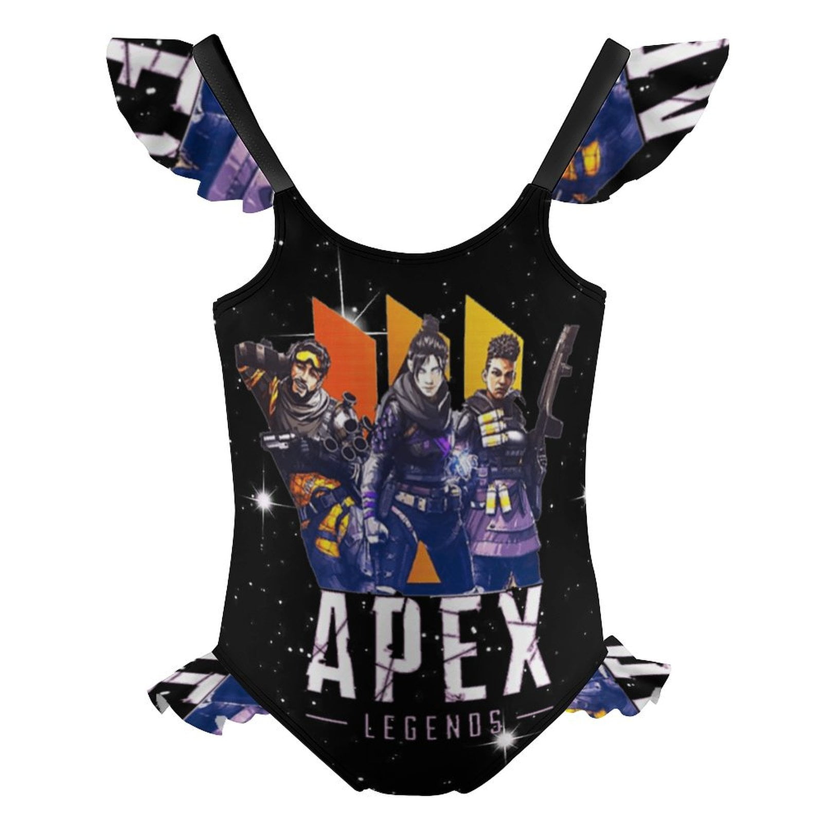 Apex Legends Girls Swimsuit Ruffle One-piece Beachwear Kids Cute ...