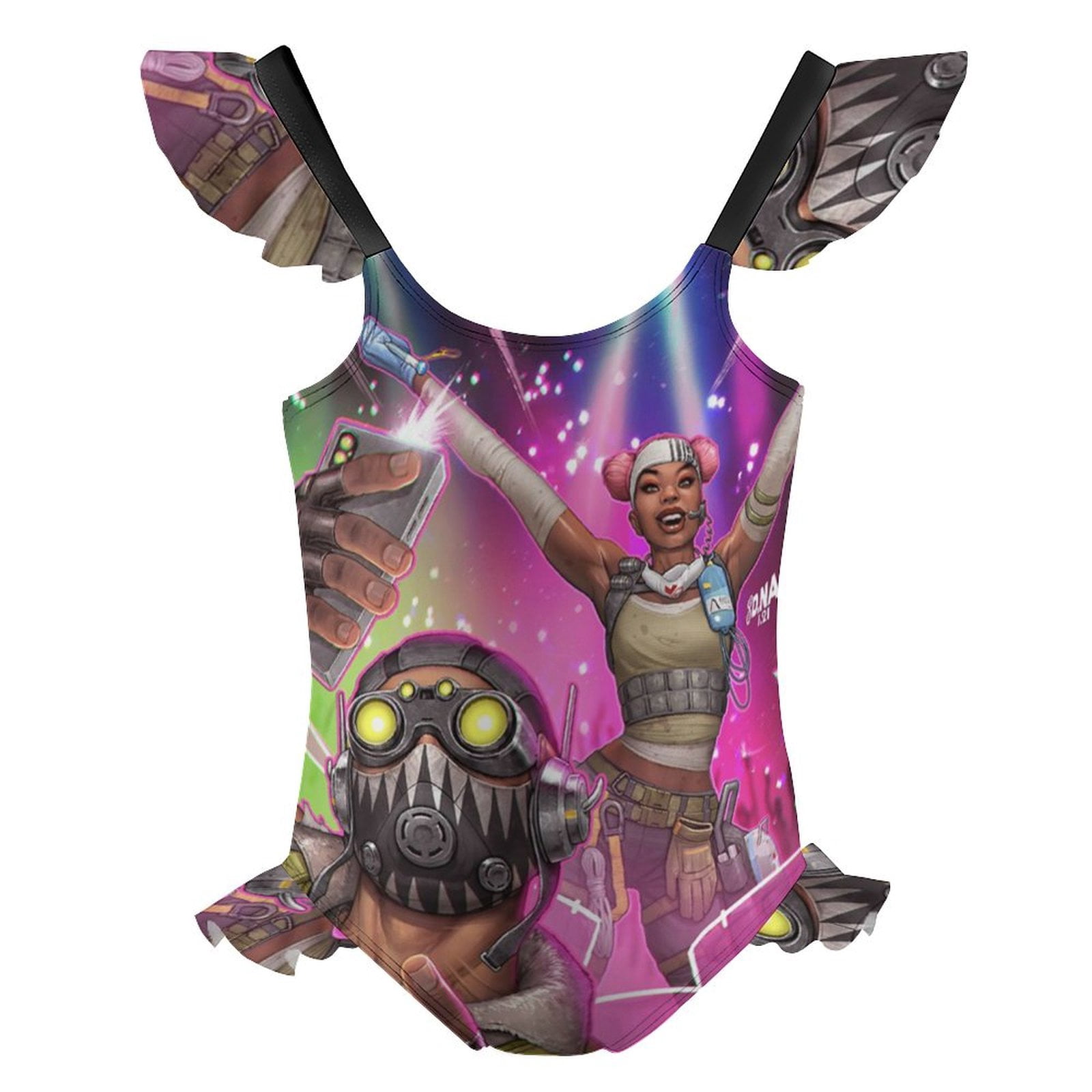 Apex Legends Girls Swimsuit Ruffle One-piece Beachwear Kids Cute ...