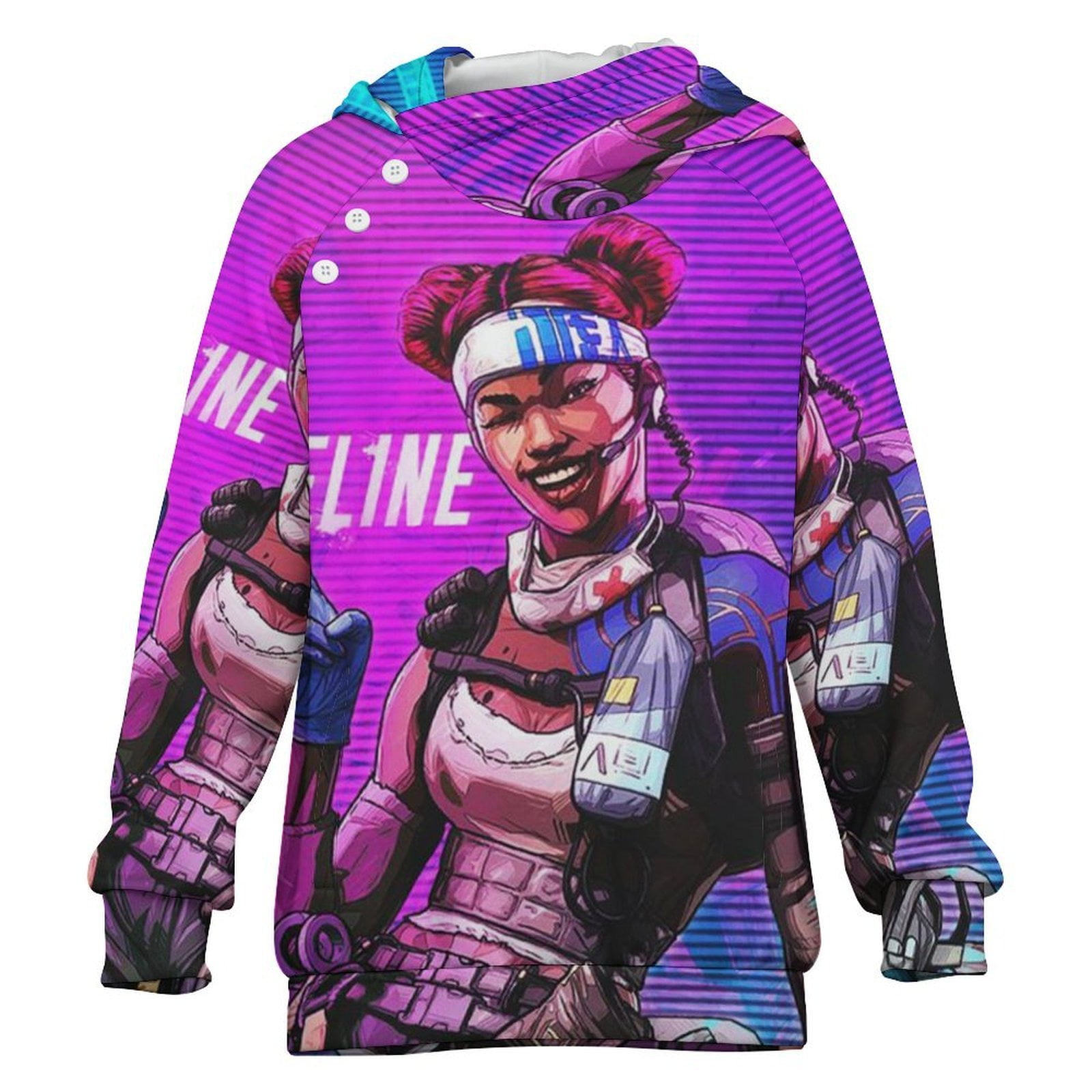 Apex Legends Lifeline Kids Hoodie Raglan Sleeve Hooded Snap Sweatshirt ...