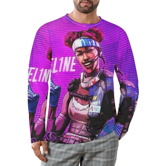 Apex Legends Lifeline Men's Long Sleeve T-Shirt Loose Trendy Tee Soft ...
