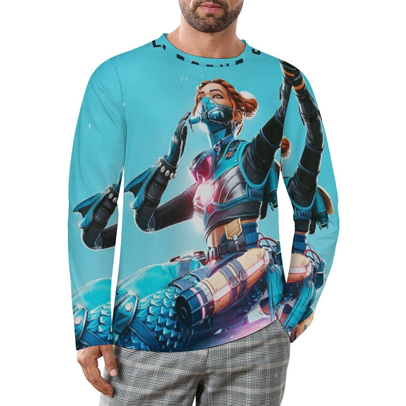 Apex Legends Lifeline Men's Long Sleeve T-Shirt Loose Trendy Tee Soft ...