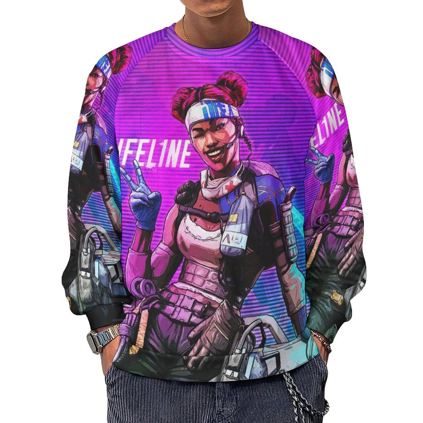 Apex Legends Lifeline Mens Crew Neck Sweatshirt 3D Printing Fall ...