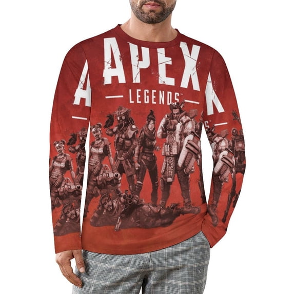 Apex Legends Men's Long Sleeve T-Shirt Loose Trendy Tee Soft Stretch ...
