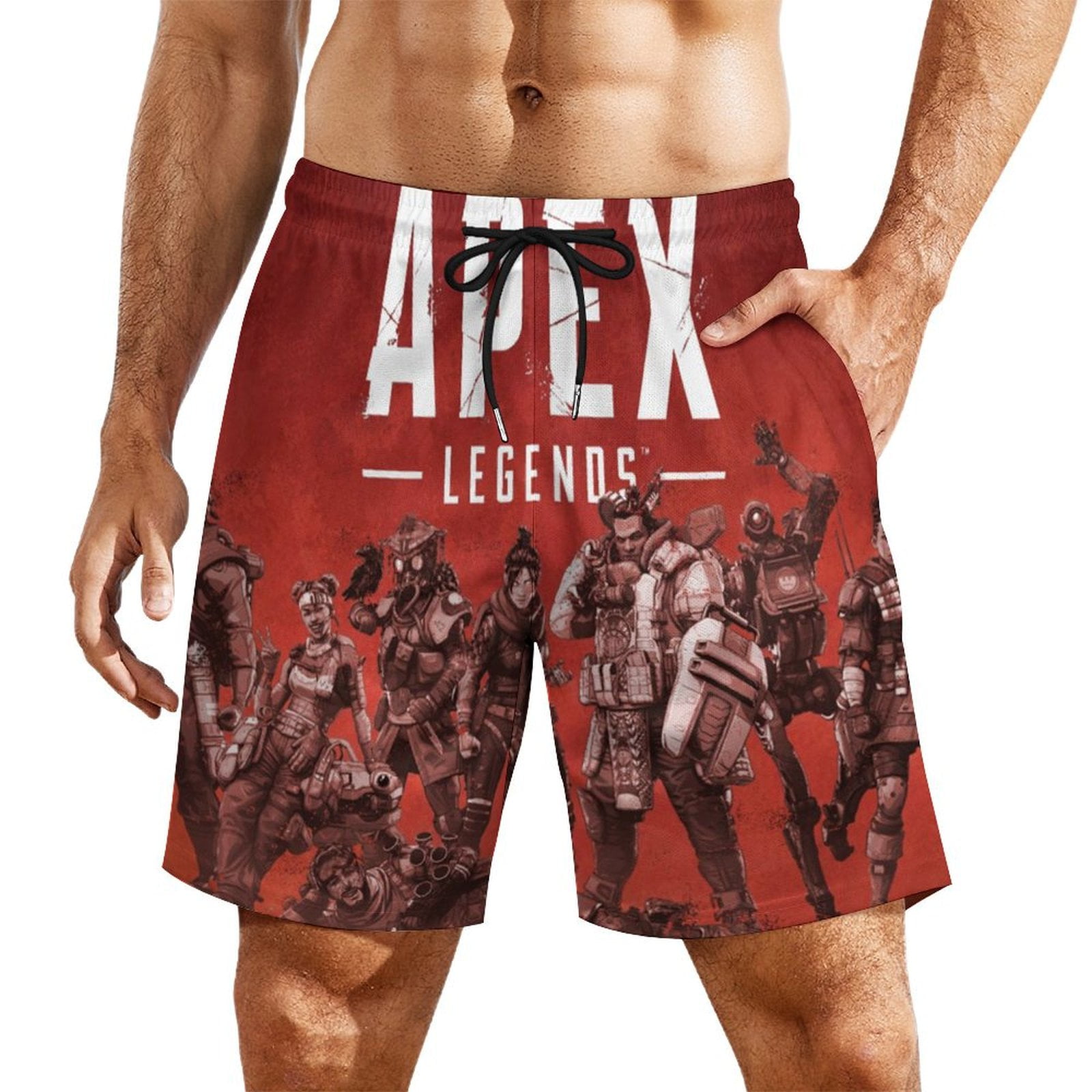 Apex Legends Mens Swim Trunks with Compression Liner Board Shorts Quick ...