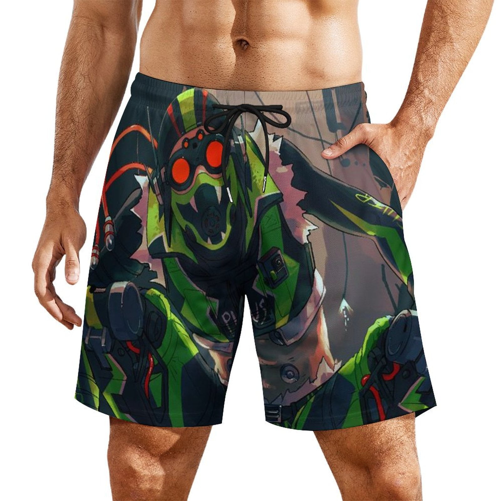 Apex Legends Mens Swim Trunks with Compression Liner Board Shorts Quick ...