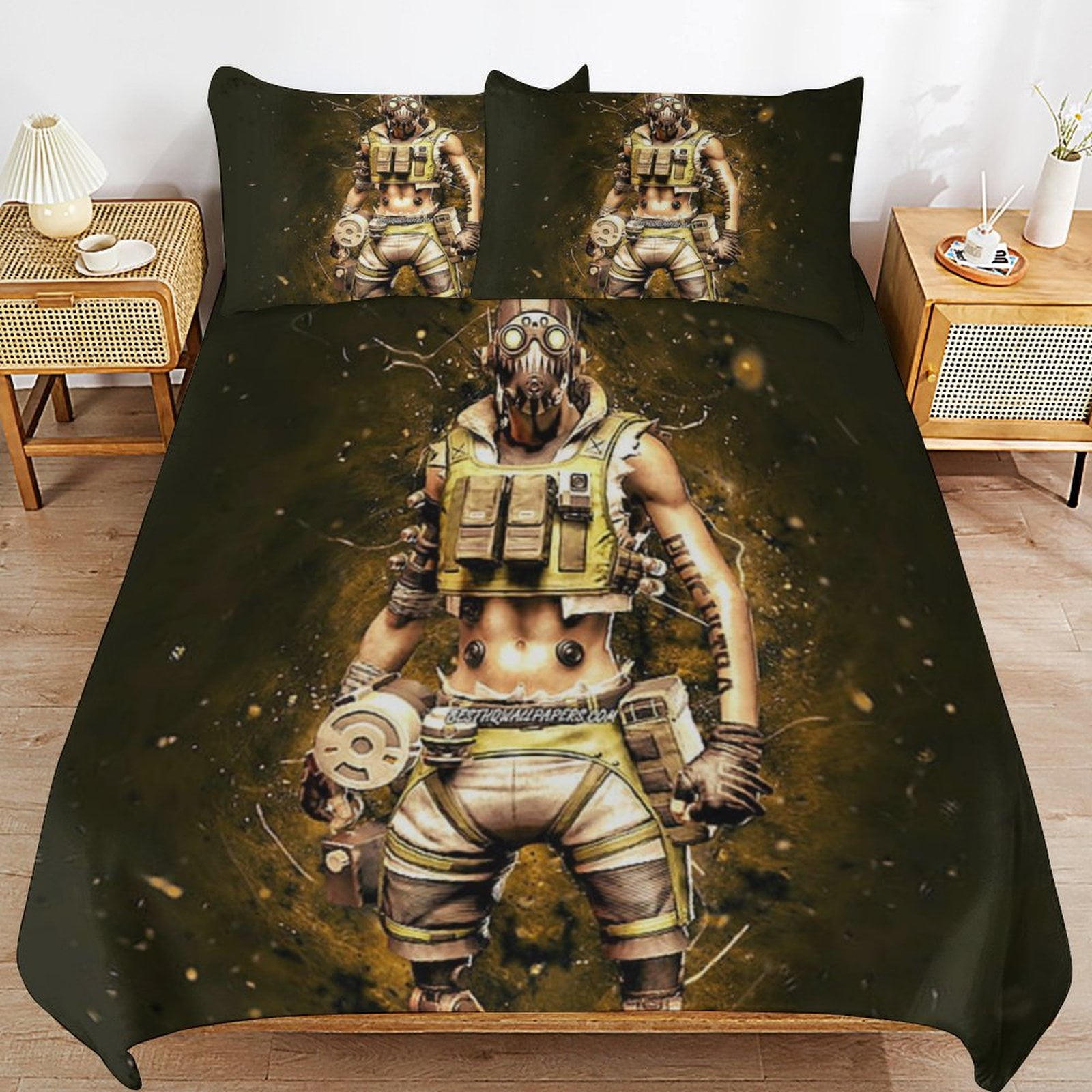 Apex Legends Octane 3 Pieces Bedding Set 3D Printed Lightweight Bed Quilt Set Comforter Cover ...