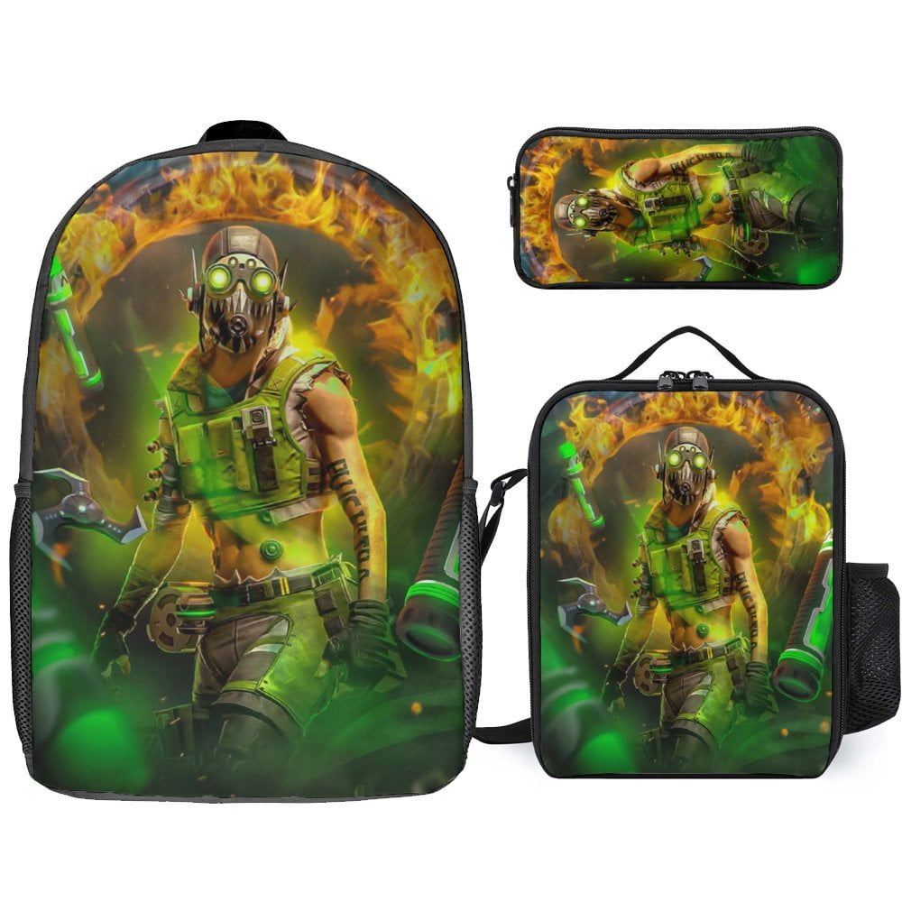 Apex Legends Octane Backpack 3 Piece Set Travel Daypack Combination ...