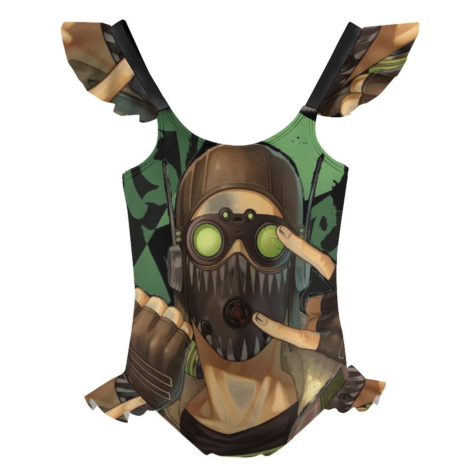 Apex Legends Octane Girls Swimsuit Ruffle One-piece Beachwear Kids Cute Swimwear Summer Bathing ...