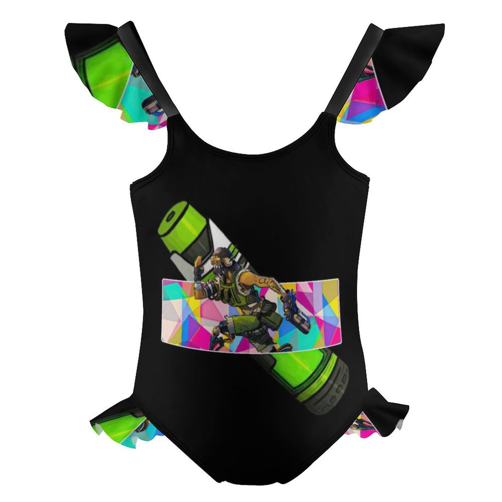 Apex Legends Octane Girls Swimsuit Ruffle One-piece Beachwear Kids Cute ...
