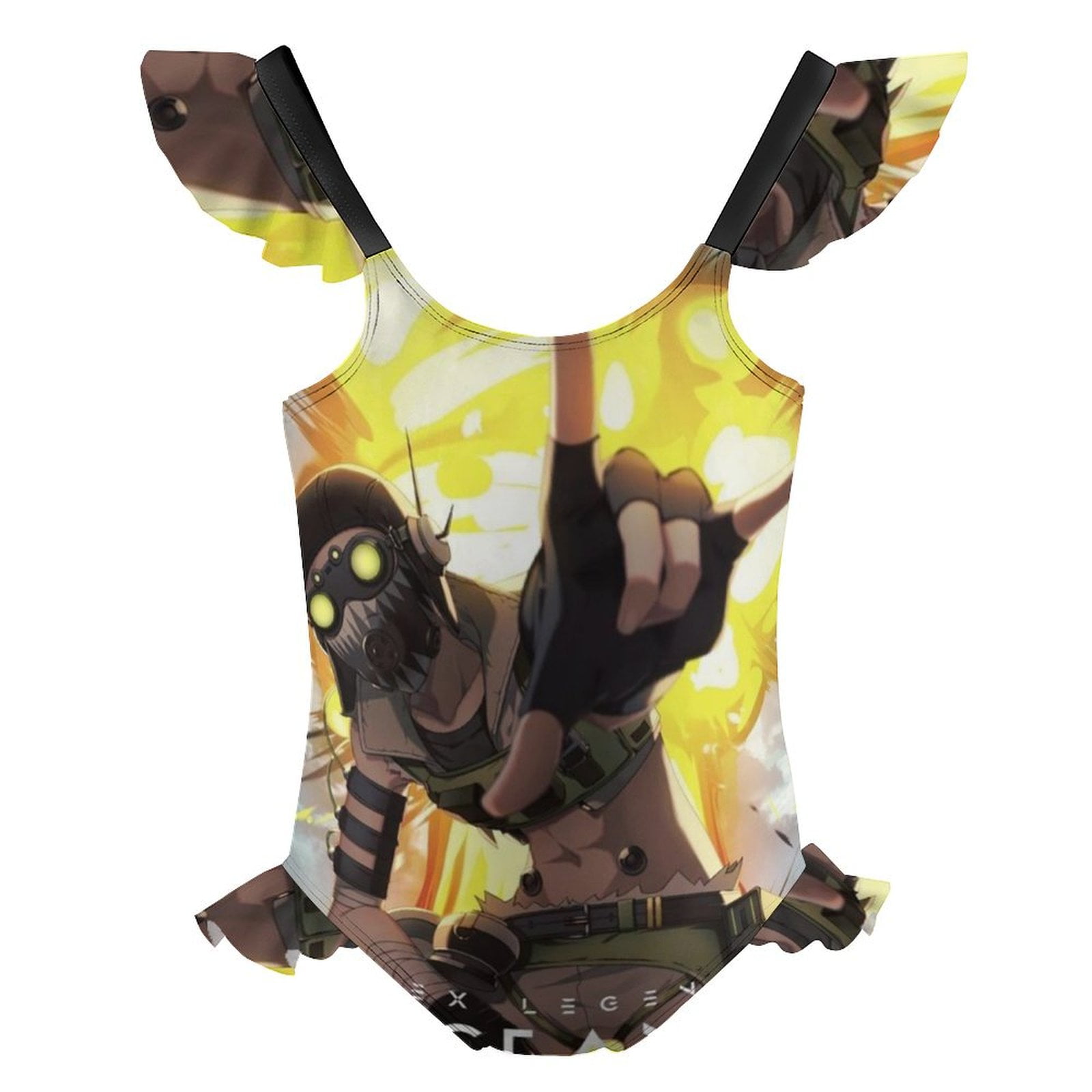 Apex Legends Octane Girls Swimsuit Ruffle One-piece Beachwear Kids Cute Swimwear Summer Bathing ...