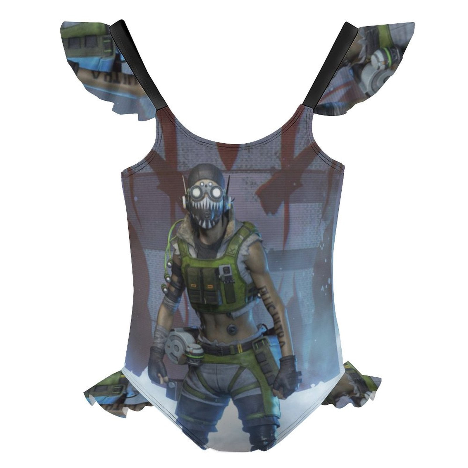 Apex Legends Octane Girls Swimsuit Ruffle One-piece Beachwear Kids Cute ...