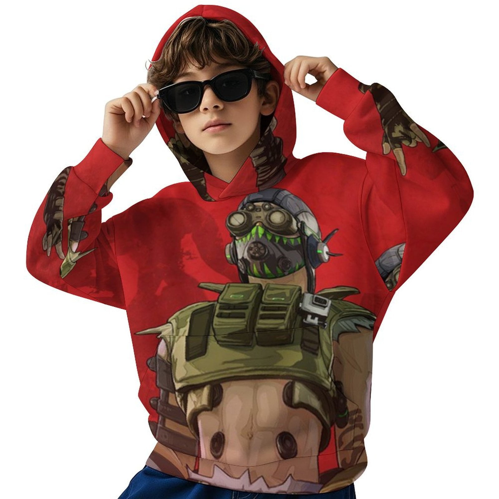 Apex Legends Octane Kids Hoodie Cozy Hooded Sweatshirt Long Sleeve ...