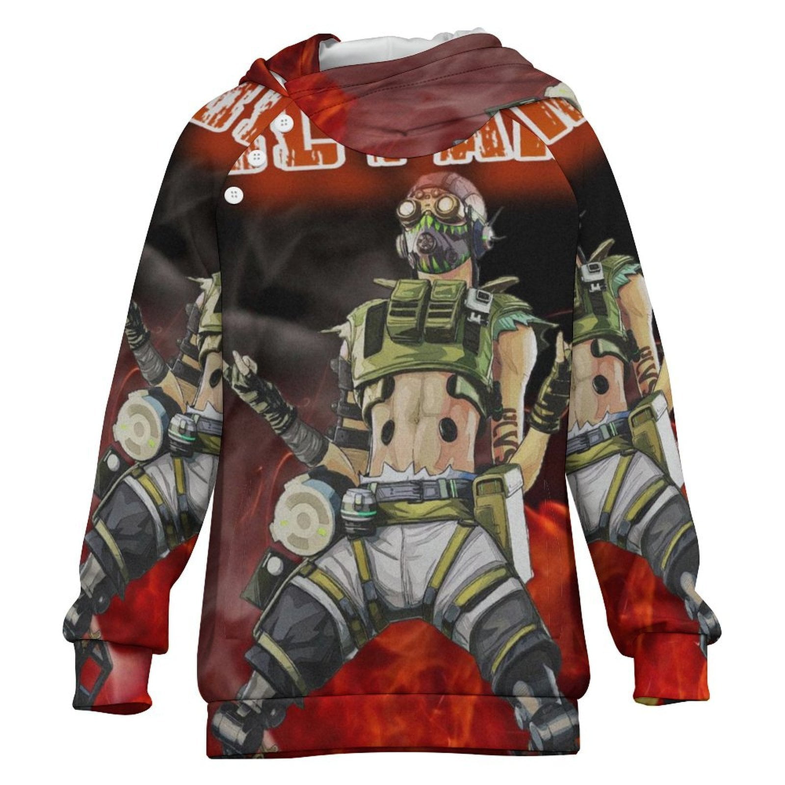 Apex Legends Octane Kids Hoodie Raglan Sleeve Hooded Snap Sweatshirt ...