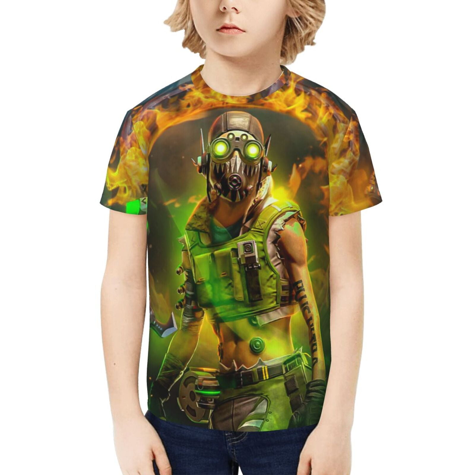 Apex Legends Octane Kids' Short Sleeve T-Shirt Print Tee Shirts For Boys & Girls Summer Casual ...
